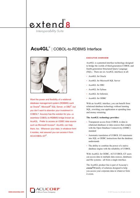Acu4GL Datasheet - Version 8 - Micro Focus