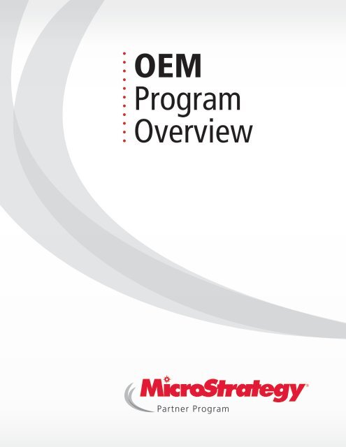 Download OEM Program Guide - MicroStrategy