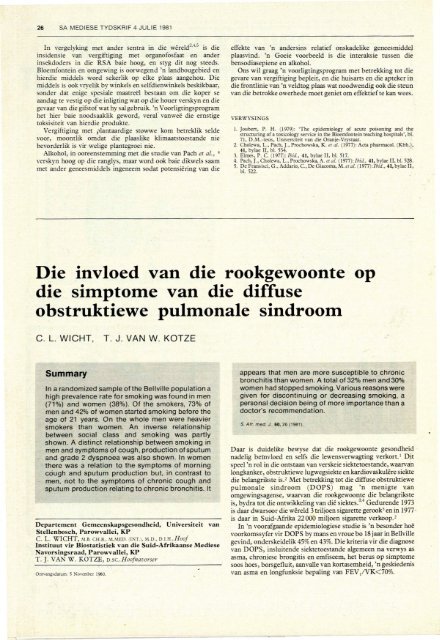 Die invloed van die rookgewoonte op die simptome van die diffuse ...