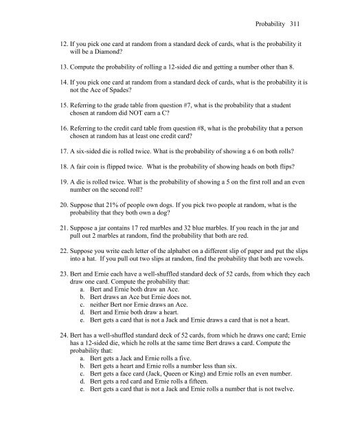 310 Exercises 1. A ball i