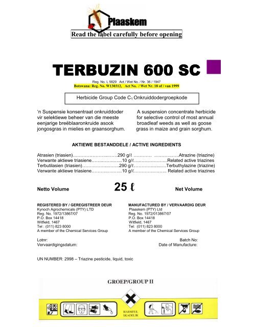 Terbuzine 600 SC - Nulandis