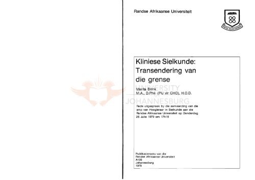 Kliniese Sielkunde: Transendering van die grense