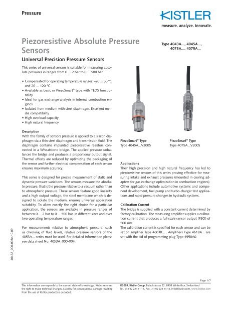 Data sheet, Type 4043A..., 4045A..., 4073A..., 4075A... - Helmar