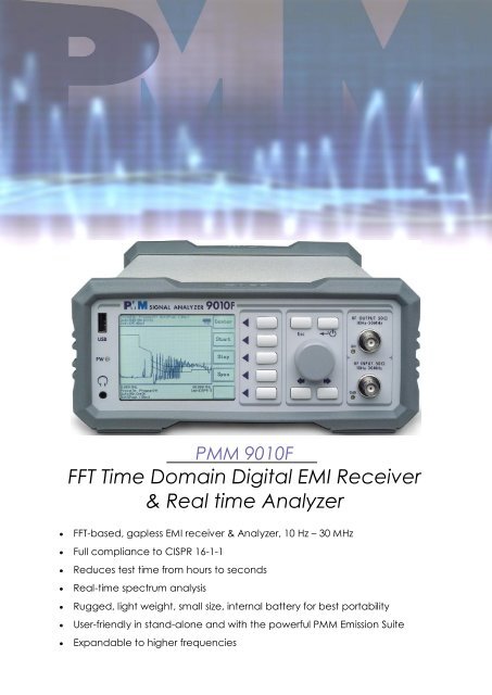 FFT Time Domain Digital EMI Receiver & Real time Analyzer - Helmar