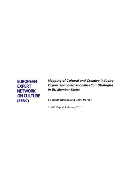 JStaines-CMercer-Mapping-CCI-Export-Strategies-Feb-2013