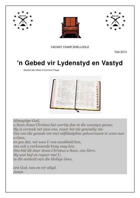 n Gebed vir Lydensty n Gebed vir Lydenstyd en Vastyd nstyd ... - Moth