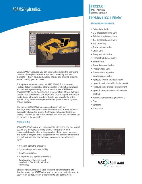 ADAMS/Hydraulics - MSC Software