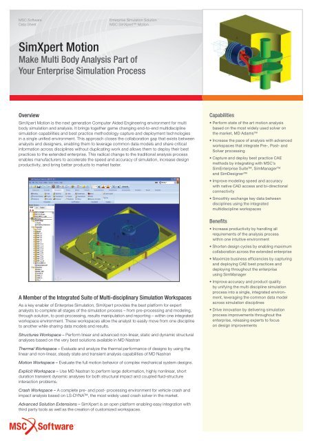 SimXpert Motion - MSC Software
