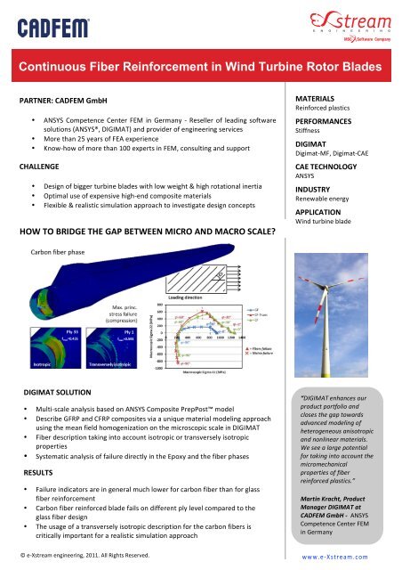 Continuous Fiber Reinforcement in Wind Turbine ... - MSC Software