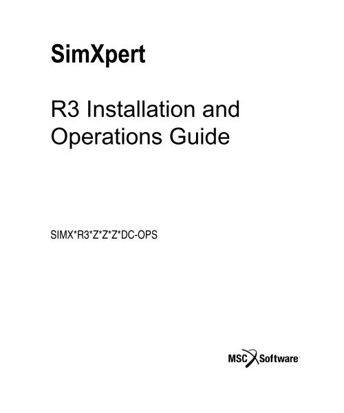 SimXpert - MSC Software