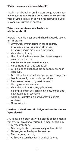 Wat is dwelm- en alkoholm