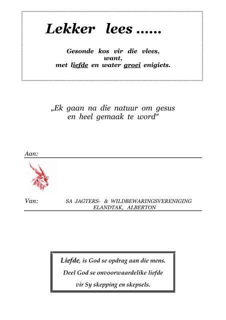 Lekker lees …… - Peterjasie