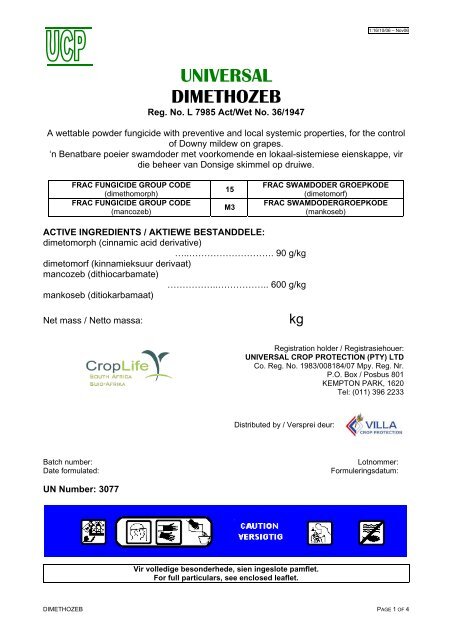 Dimethozeb A_UCP - Villa Crop Protection