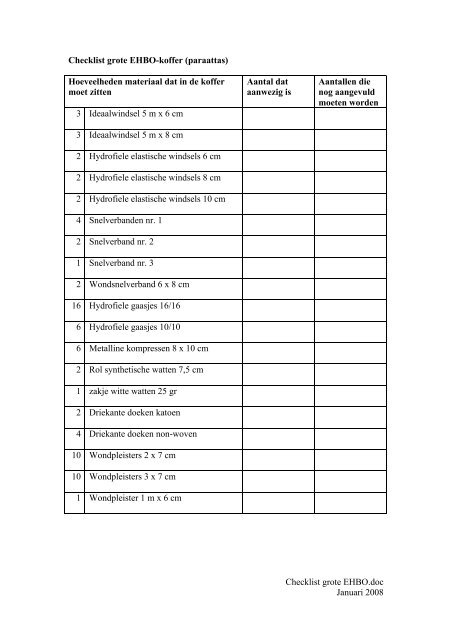 Checklist grote EHBO.doc Januari 2008 Checklist ... - EHBO Graauw