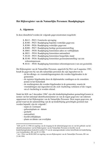 Het Rijksregister van de Natuurlijke Personen: Raadplegingen ... - rkw