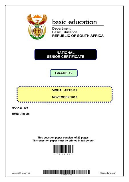 NATIONAL SENIOR CERTIFICATE GRAAD 12 GRADE 12