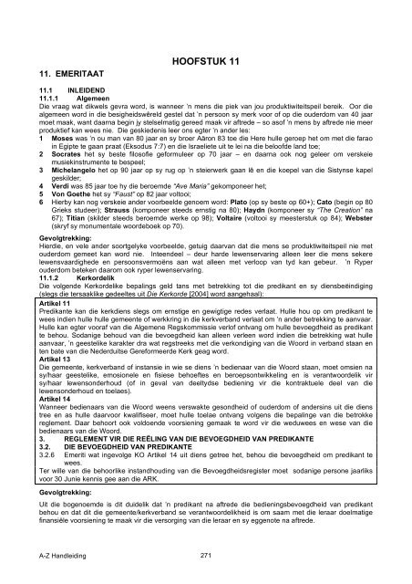 11. EMERITAAT HOOFSTUK 11