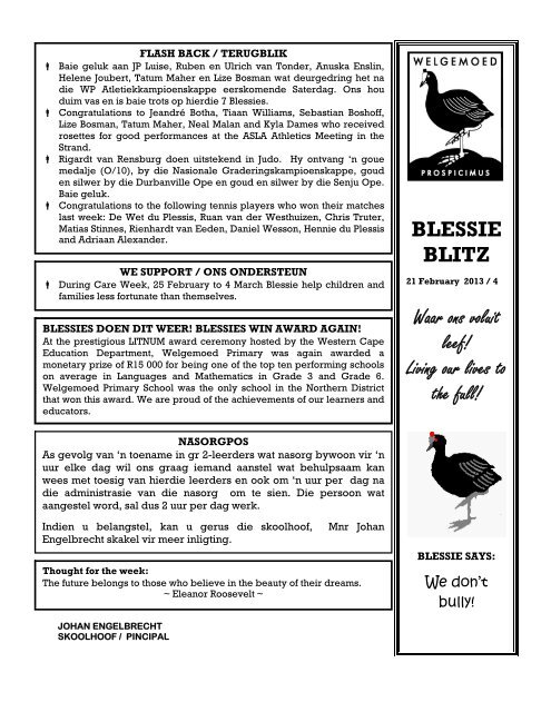 21 February 2013 - Welgemoed Primary School