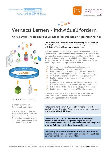 Lernplattform itslearning: Vernetzt Lernen - individuell fördern! - n-21