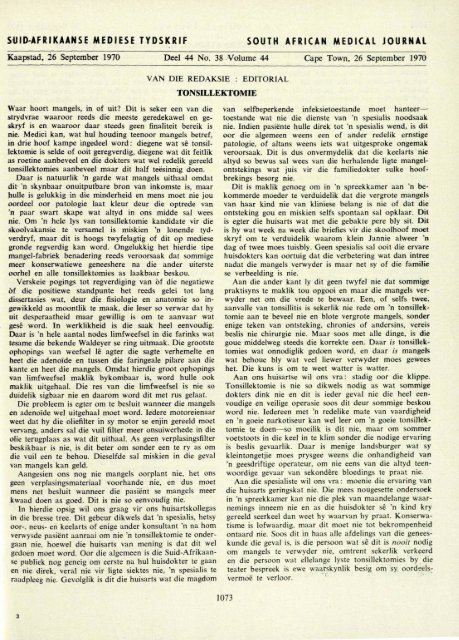 SOUTH AFRICAN MEDICAL JOURNAL - SAMJ Archive Browser ...