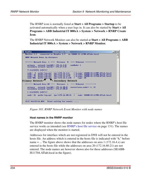 RNRP Network Monitor Sect