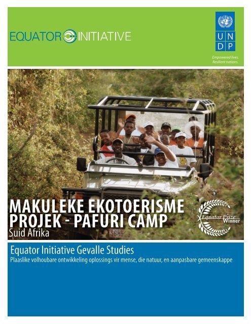makuleke ekotoerisme projek - pafuri camp - Equator Initiative