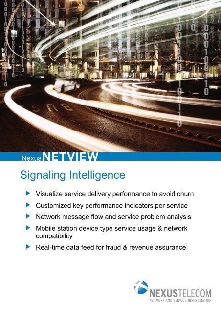 NexusNETVIEW Product Brochure (PDF) - Nexus Telecom