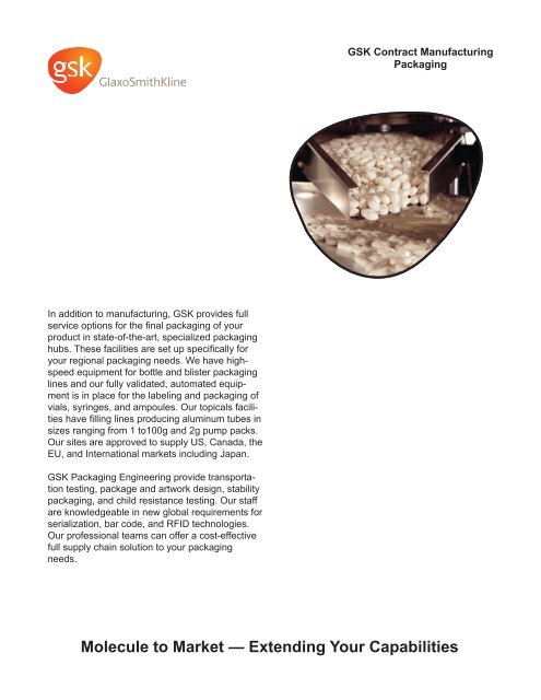 GSK Contract Manufacturing - Packaging