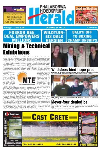 Mining & Technical Exhibitions - Letaba Herald
