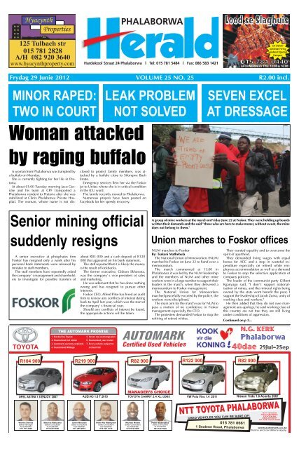 Woman attacked by raging buffalo - Letaba Herald