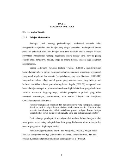 8 BAB II TINJAUAN PUSTAKA 2.1. Kerangka ... - Digilib UNIMED