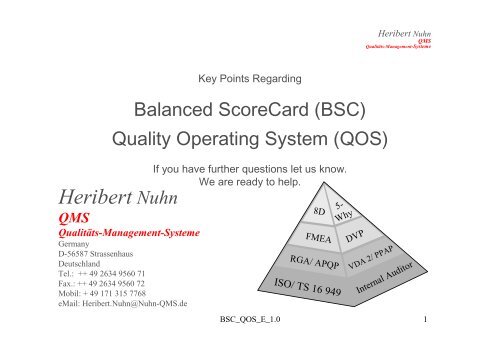 (BSC) - Quality Operating System (QOS - Nuhn-QMS.de