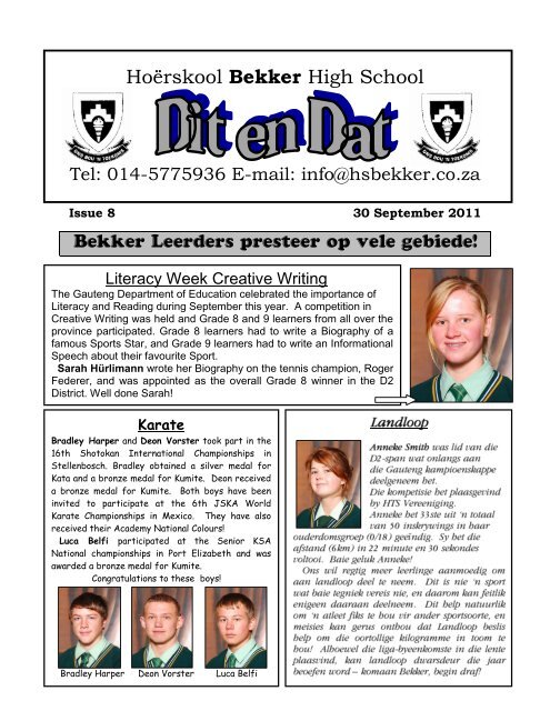 Hoërskool Bekker High School - HS Bekker