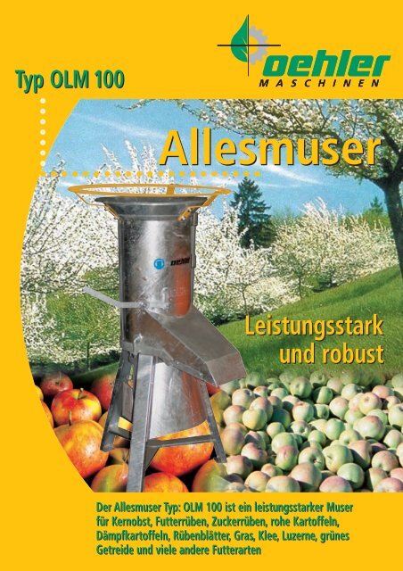 OEHLER Allesmuser - Oehler Maschinen