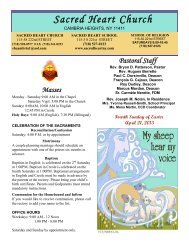 Current Bulletin - Sacred Heart of Jesus Roman Catholic Church