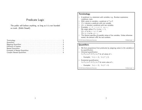 Quantification Logic