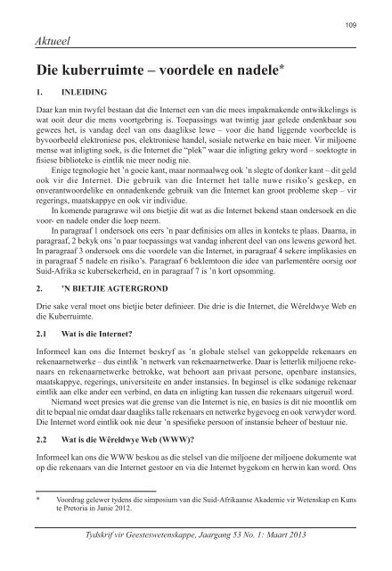 Die kuberruimte – voordele en nadele* - SciELO