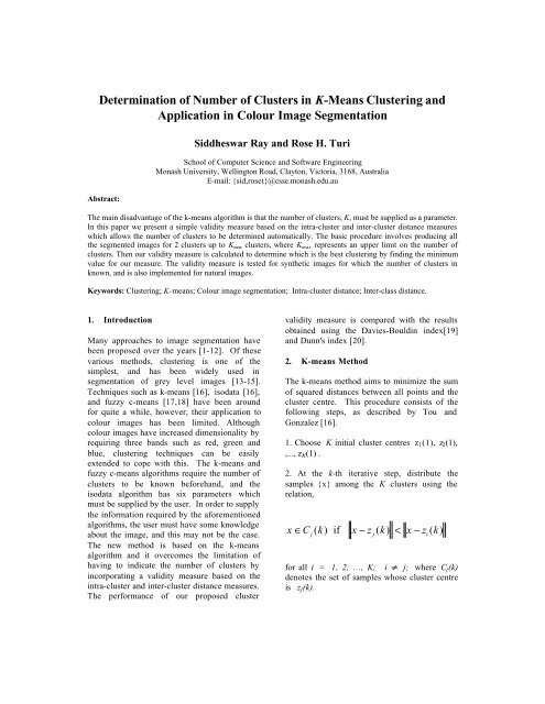 Determination Of Number Of Clusters In K Means Clustering And