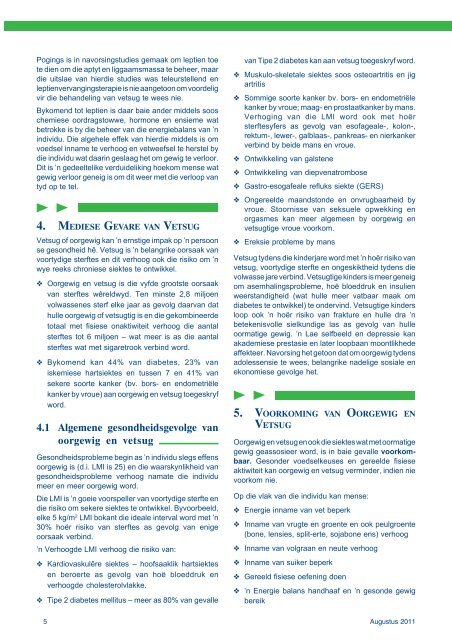 3. OORSAKE VAN VETSUG 3.1