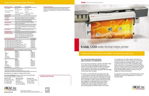 Kodak 1200i wide-format inkjet printer