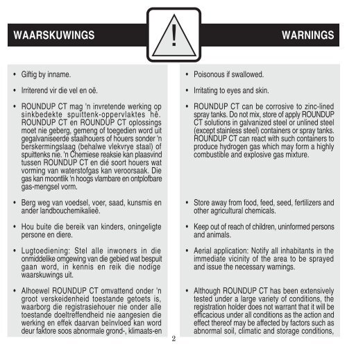 Roundup CT Label - Monsanto