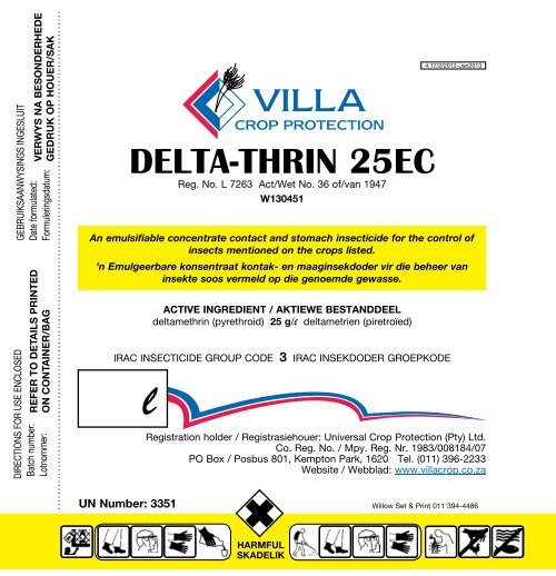 Delta-thrin 25EC A_UCP - Villa Crop Protection