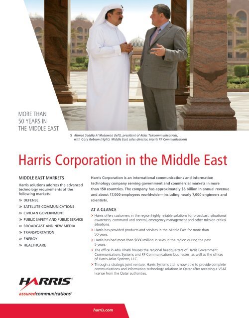 Harris Corporation in the Middle East