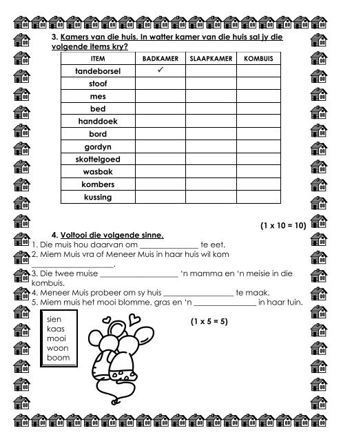 2. Pas die woorde by die