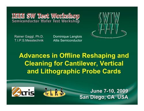 Advances in Offline Reshaping and Cleaning for Cantilever, Vertical ...