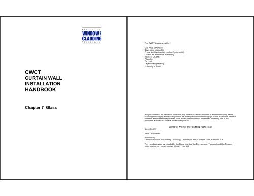 CWCT HANDBOOK - Centre for Window and Cladding Technology