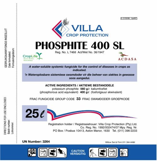 Phosphite 400 SL A_Villa - Villa Crop Protection