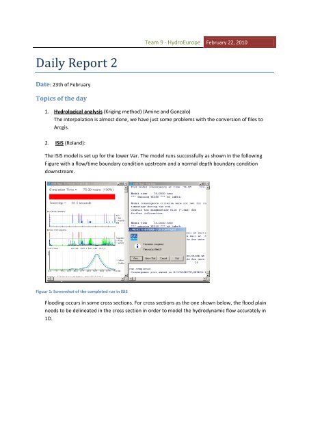 Daily Report 2 - HydroEurope