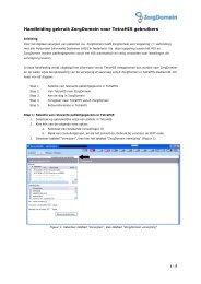 Handleiding gebruik ZorgDomein voor MicroHIS X gebruikers