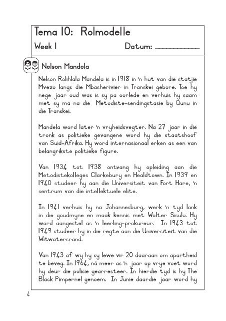 Tema 10: Rolmodelle - Christelike Biblioteek